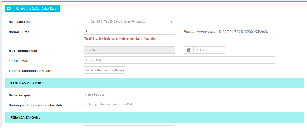 Sesuaikan Surat Keterangan Lahir Mati · Issue #7333 · OpenSID/OpenSID · GitHub