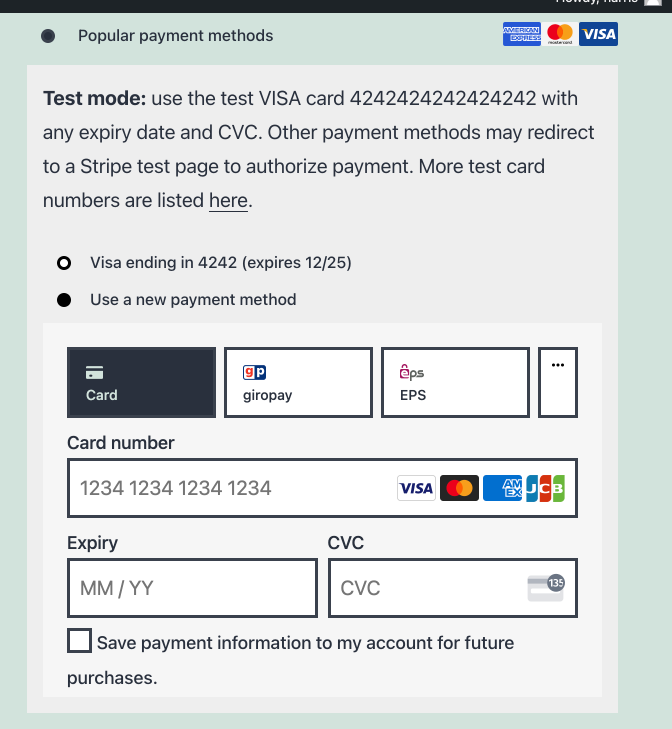 [GlobalStep] "Save payment information" checkbox overlaps with month/year expiry field on ...