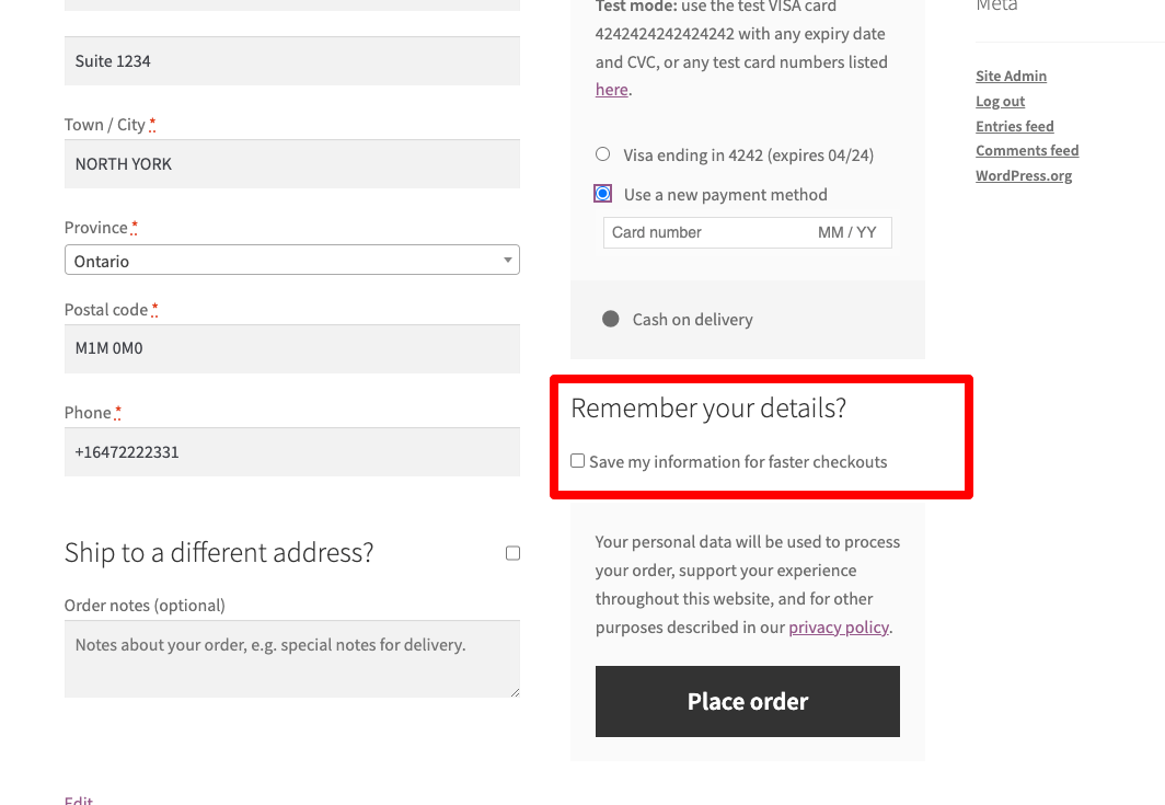 Multiple UPE - "Remember your details" is missing · Issue #4680 · Automattic/woocommerce ...