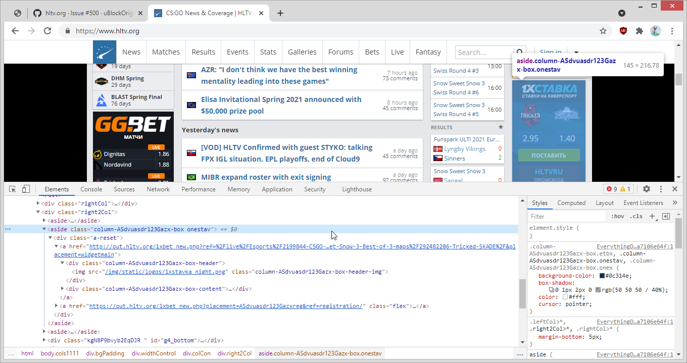 hltv.org · Issue #500 · uBlockOrigin/uAssets · GitHub