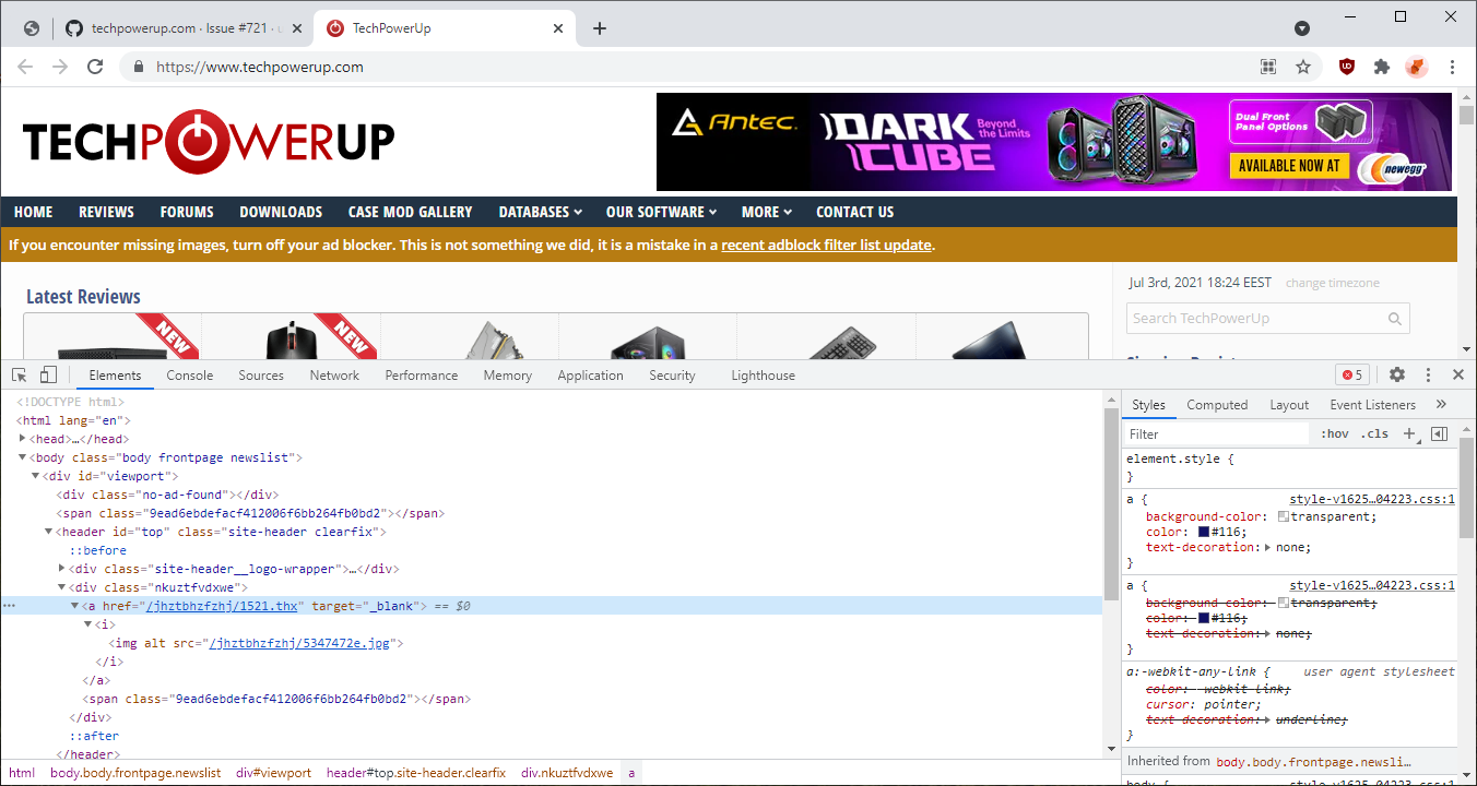 techpowerup.com · Issue #721 · uBlockOrigin/uAssets · GitHub