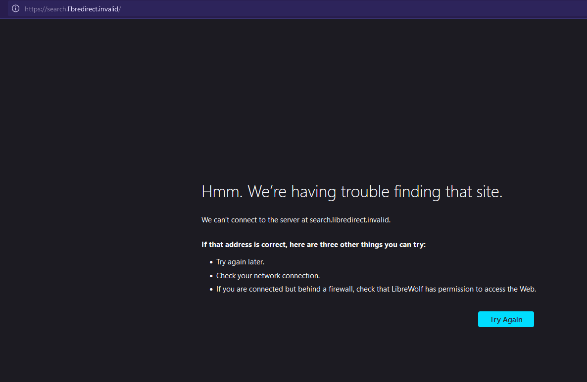 https://search.libredirect.invalid seems to be down · Issue #364 · libredirect/browser_extension ...