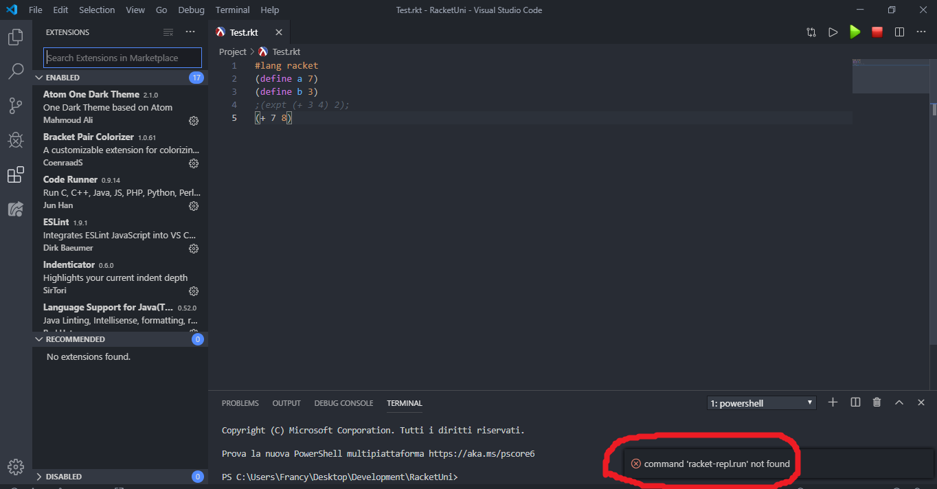 issue · Issue #11 · AndesVL/vscode-racket-repl · GitHub