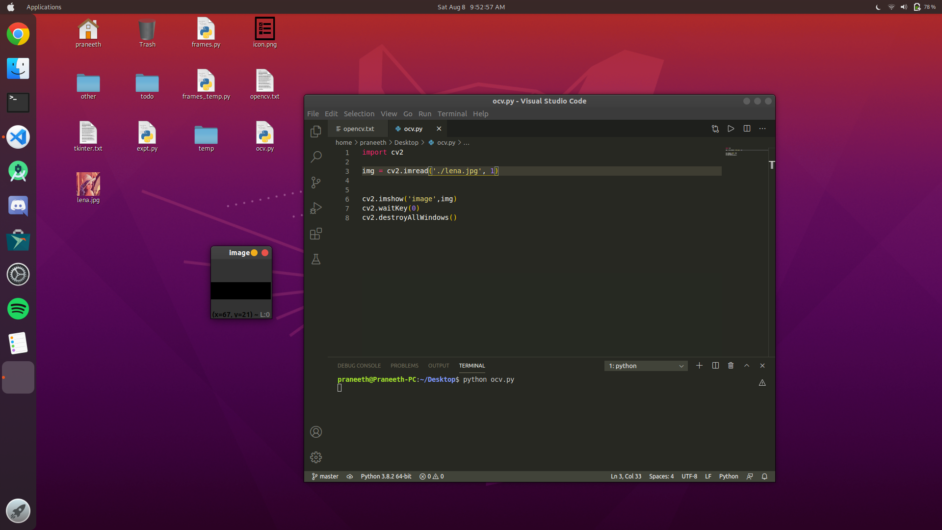 Cv2 imshow Method In Opencv python Is Not Working Properly Issue 