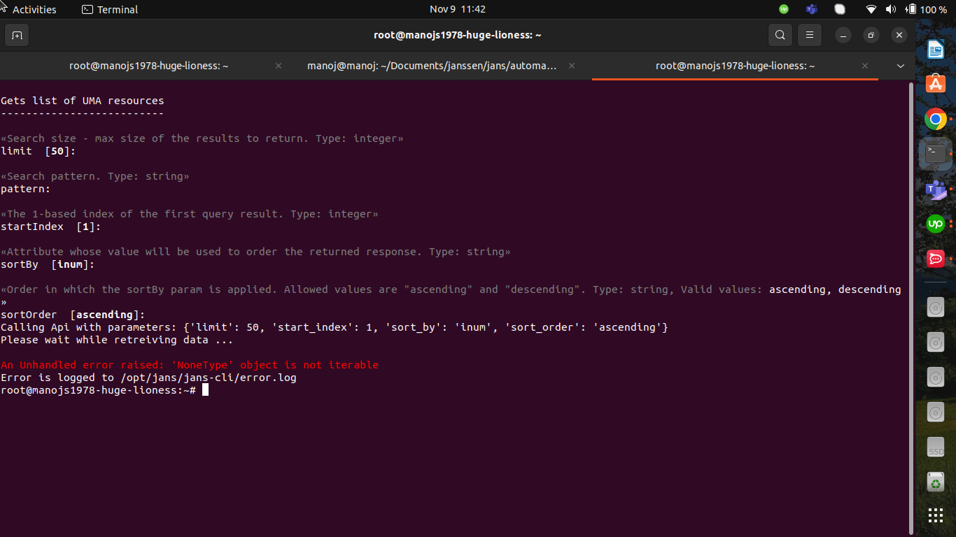 fix:(jans-cli) unable to get list of UMA users · Issue #2936 · JanssenProject/jans · GitHub