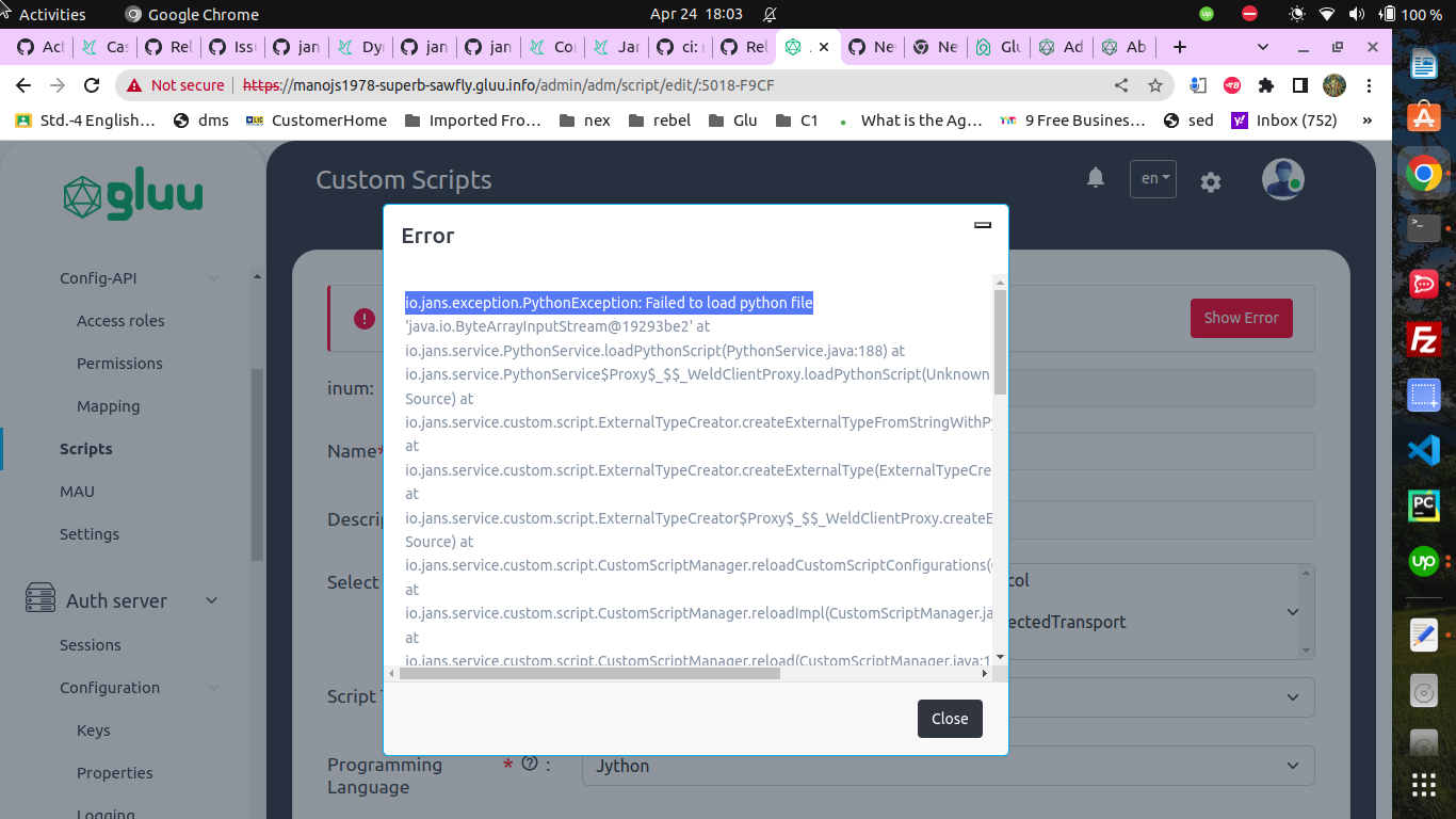 fix(admin-ui): duo script showing error when enabled · Issue #955 · GluuFederation/flex · GitHub