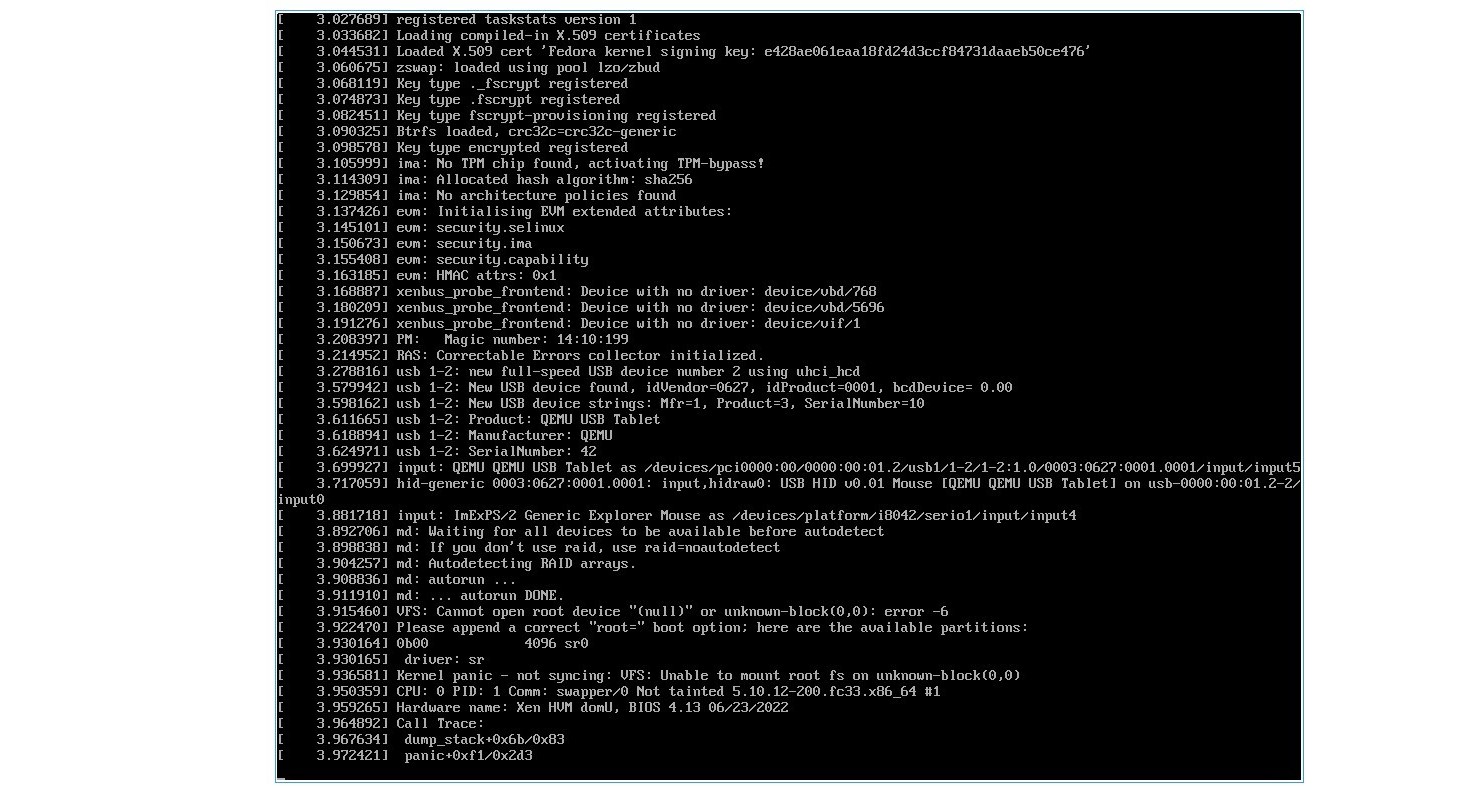 Kernel panic on PXE boot on Xen · Issue #1257 · coreos/fedora-coreos-tracker · GitHub