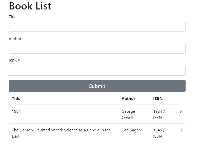 GitHub - LuisSalas94/Project-14-Book-List: Project 14 Book List