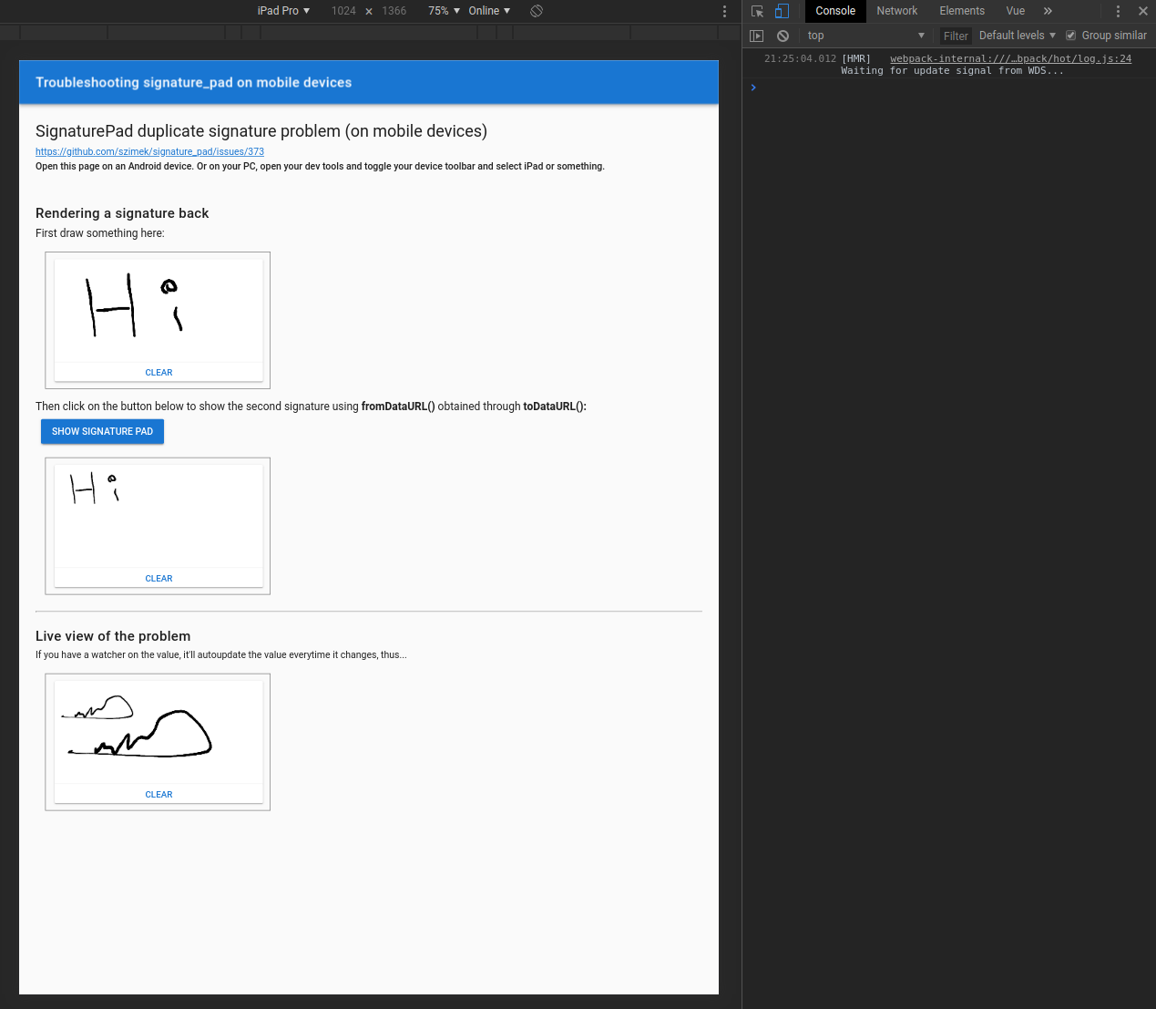 Duplicate Signature on tablet · Issue #373 · szimek/signature_pad · GitHub