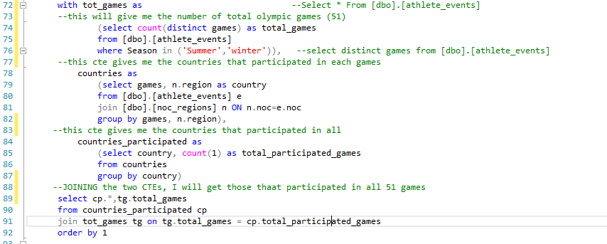 GitHub - ejngotho1/SQL_kaggle_olympic_data: Solving SQL scenario using real data. I downloaded ...