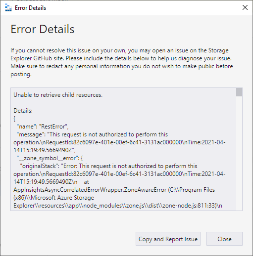 This request is not authorized to perform this operation - Randomly ...