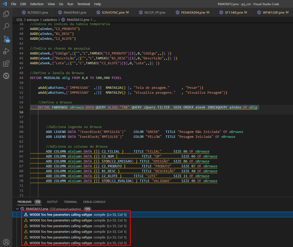 Warning Compilação · Issue #1055 · totvs/tds-vscode · GitHub