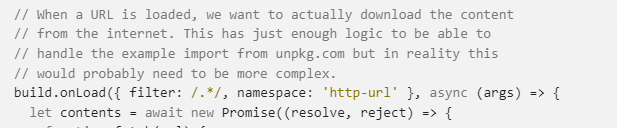 [suggestion] allow onLoad.content to return a promise · Issue #2825 · evanw/esbuild · GitHub