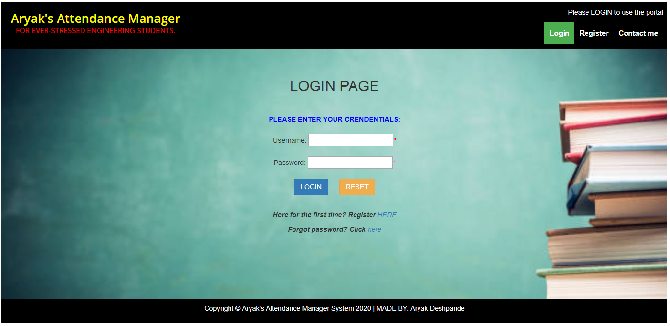 GitHub - aryak0512/AttendanceManager: Attendance manager system created ...
