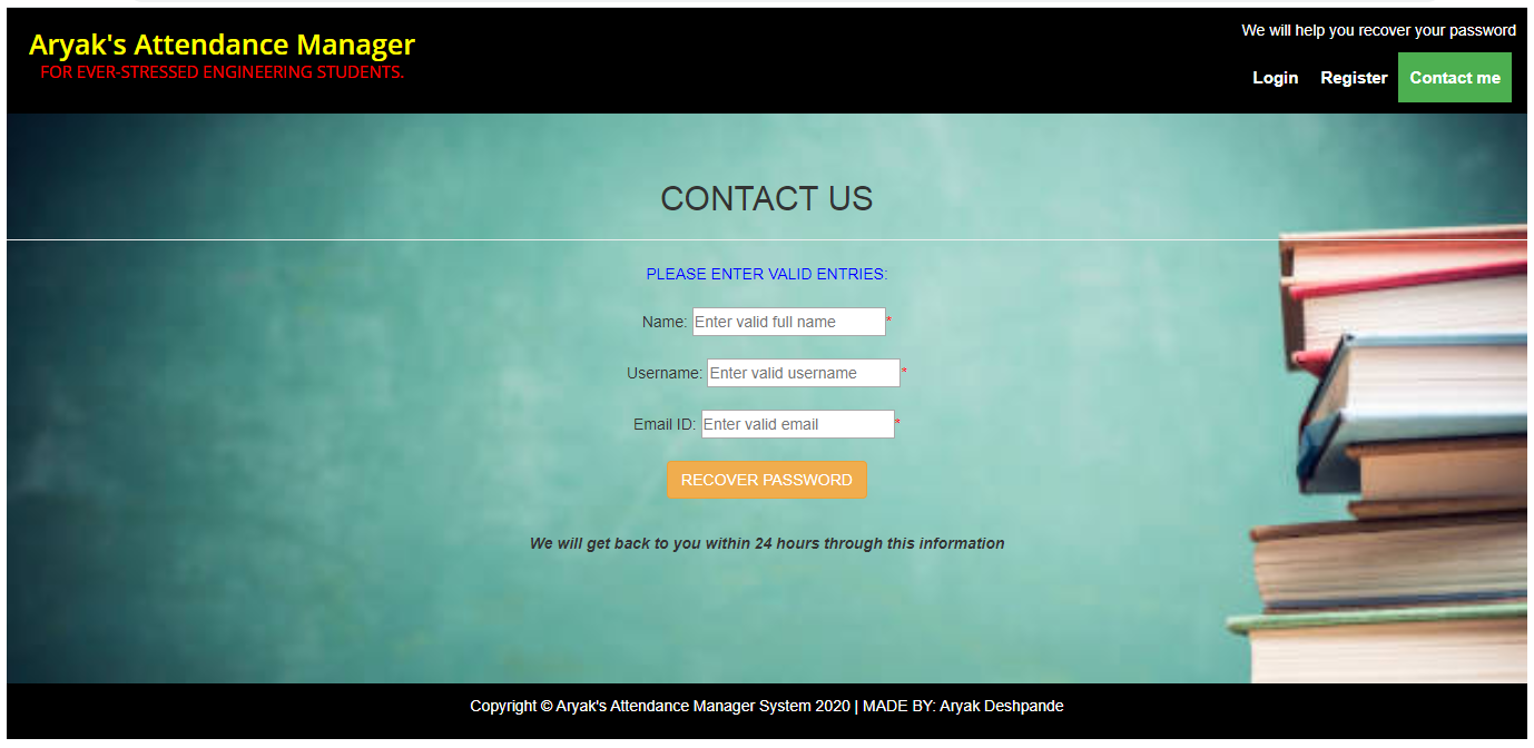 GitHub - aryak0512/AttendanceManager: Attendance manager system created ...