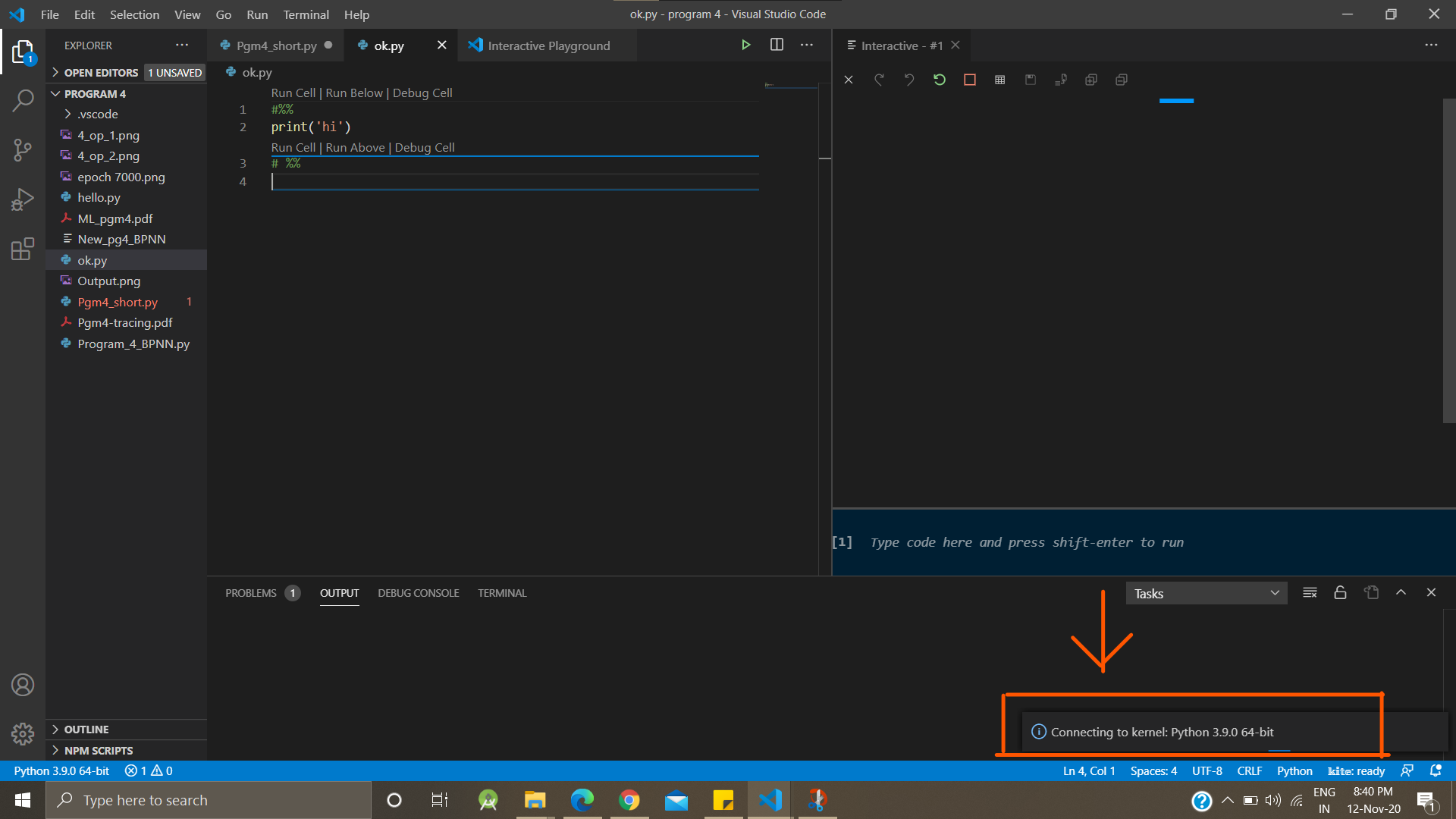 Unable to run python commands in interactive mode · Issue #14707 · microsoft/vscode-python · GitHub