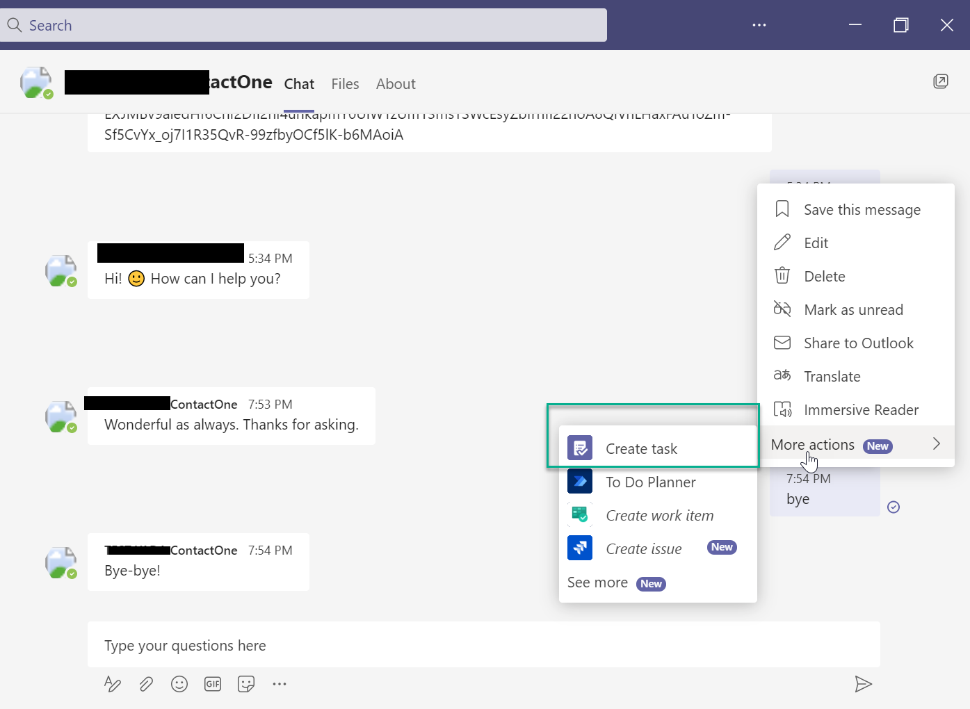 Not able to capture chat messages posted in chatbot(deployed in MS ...