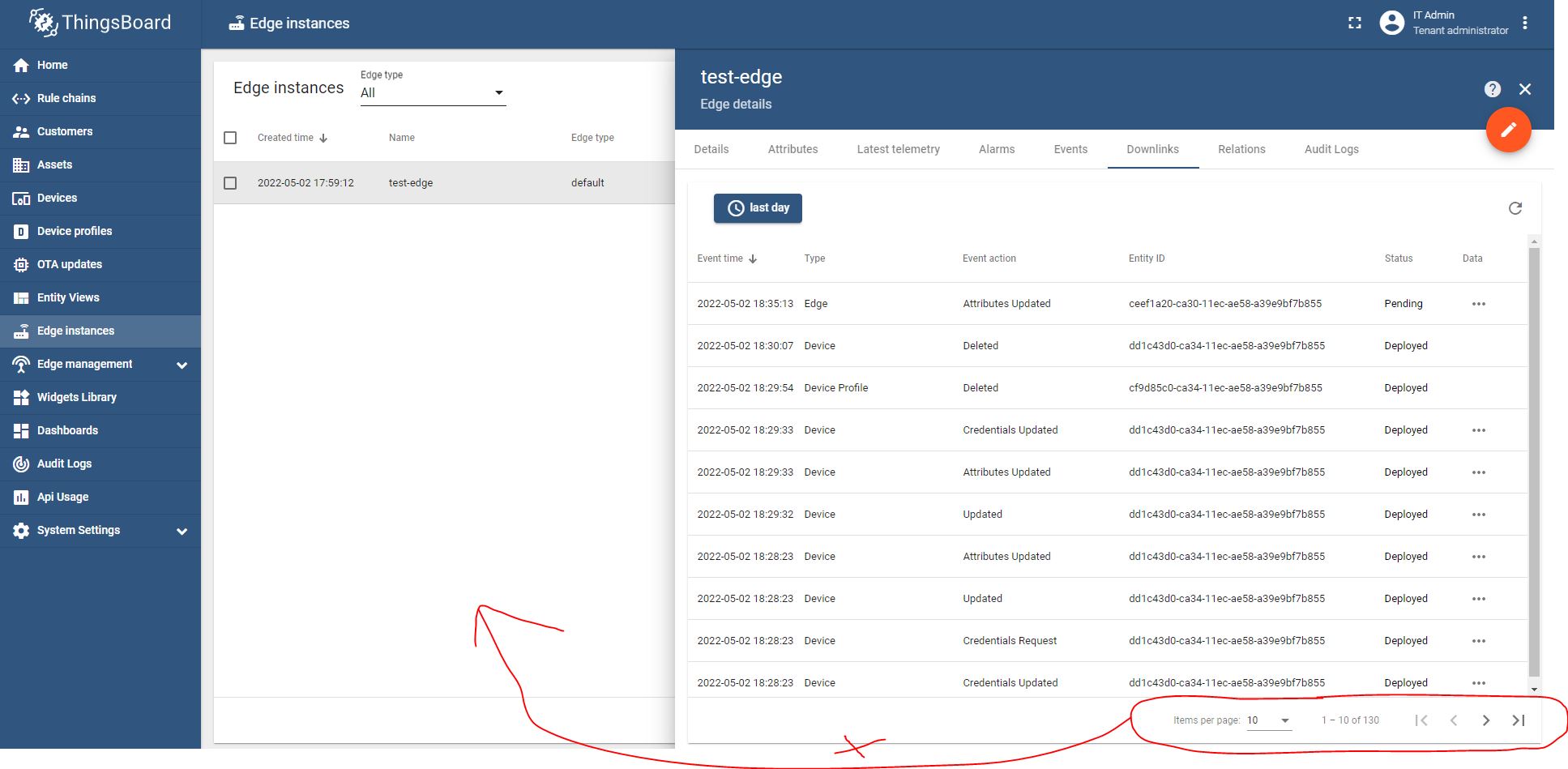 [Bug] Edge instance detail window - Downlink overview navigation · Issue #6514 · thingsboard ...