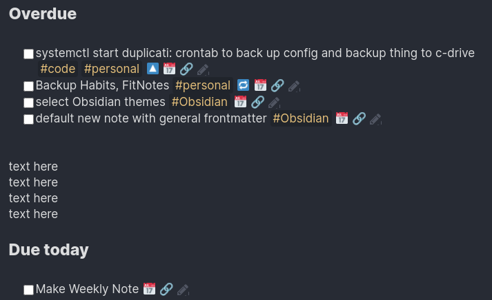 Second task list doesn't get rendered if including `hide task count ...