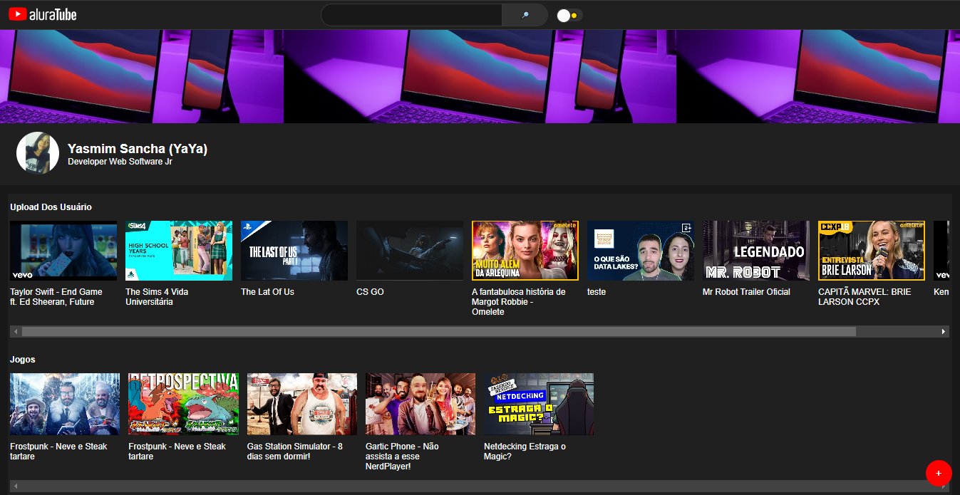GitHub - YasmimS/yayatube: Projeto desenvolvido durante a Imersão React ...