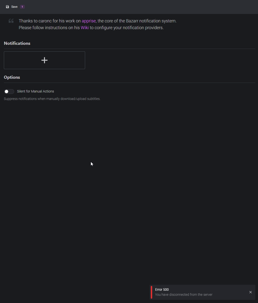 Notification settings not saving after removing Discord · Issue #2005 · morpheus65535/bazarr ...
