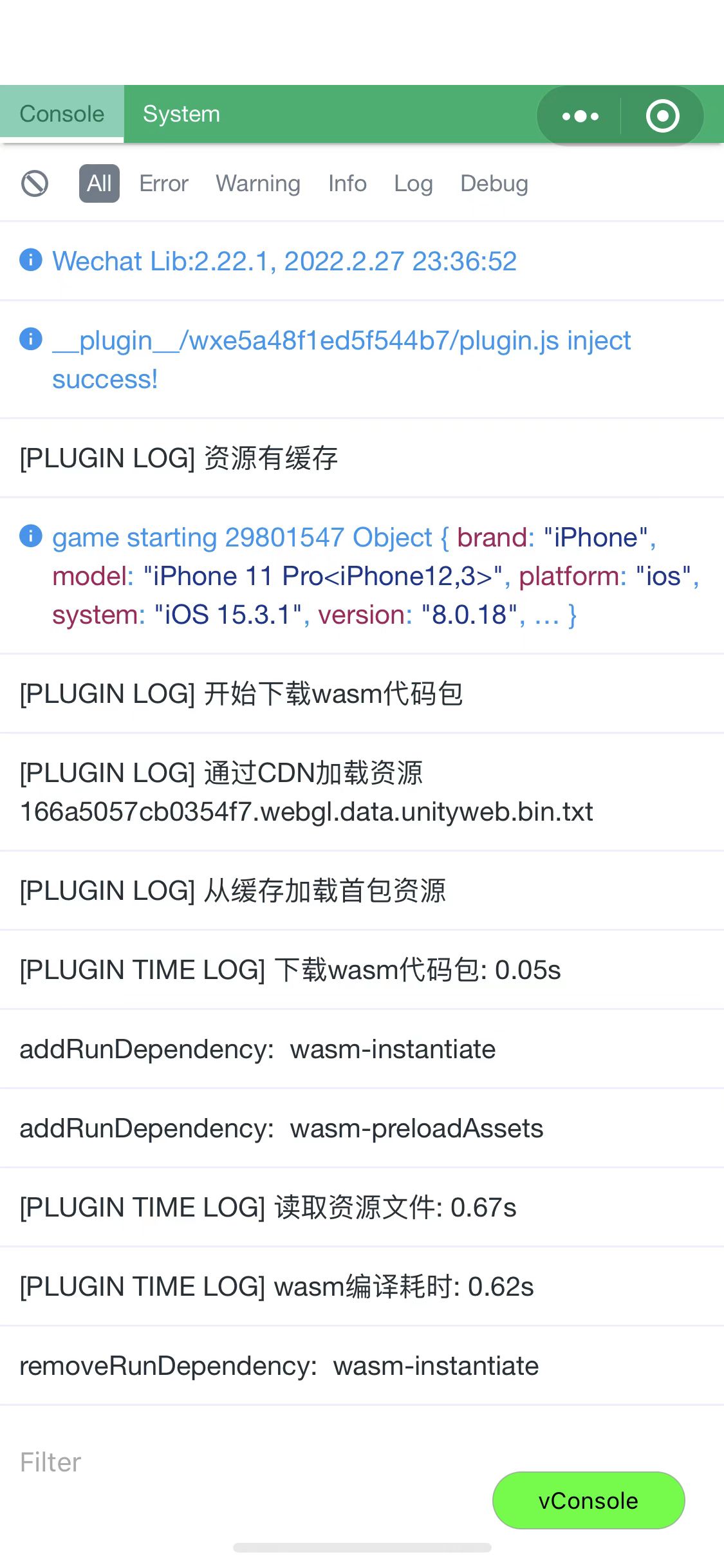 游戏在模拟器以及安卓机器运行正常，ios报错 · Issue 56 · Wechat Miniprogram Minigame Unity