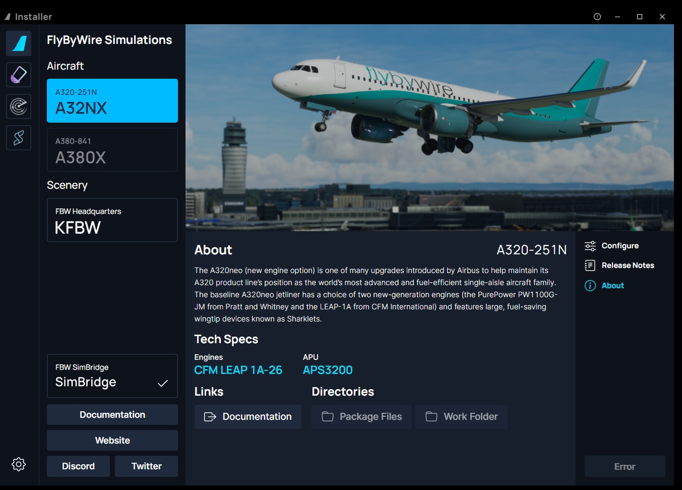 "Error" Message stated on bottom right of the FBW Installer · Issue #421 · flybywiresim ...