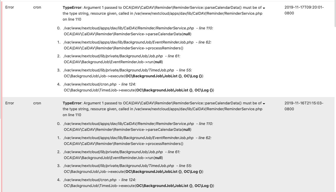 PHP error Undefined offset · Issue #44 · nextcloud-libraries/nextcloud ...