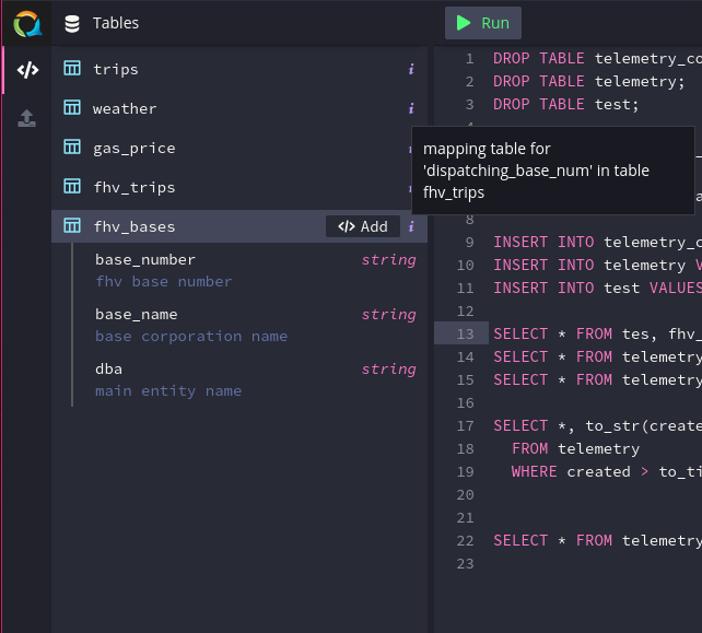 List of tables and columns in UI · Issue #294 · questdb/questdb · GitHub
