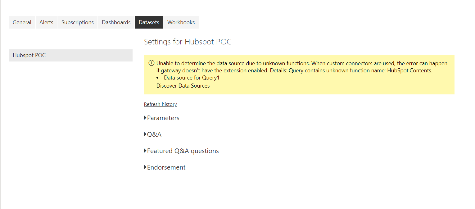 Setting Schedule Refresh in Power BI Service - HubSpot Connector ...