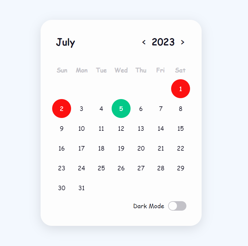 GitHub - thegenetic/dynamic-calender