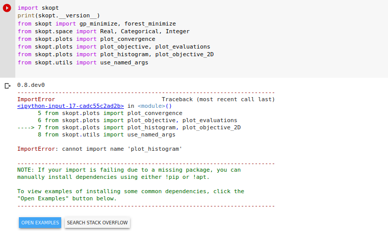cannot import plot_histogram from skopt · Issue #606 · scikit-optimize/scikit-optimize · GitHub