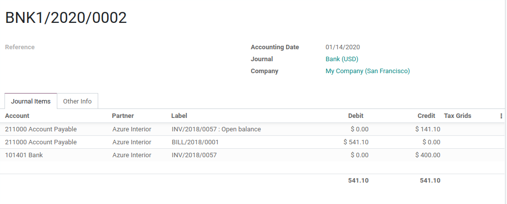 Payment on account in case of partial payment is wrong · Issue #43291 ...