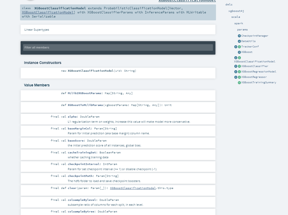Jvm Packages Spark Scaladoc Value Member Groups · Issue 4780 · Dmlc
