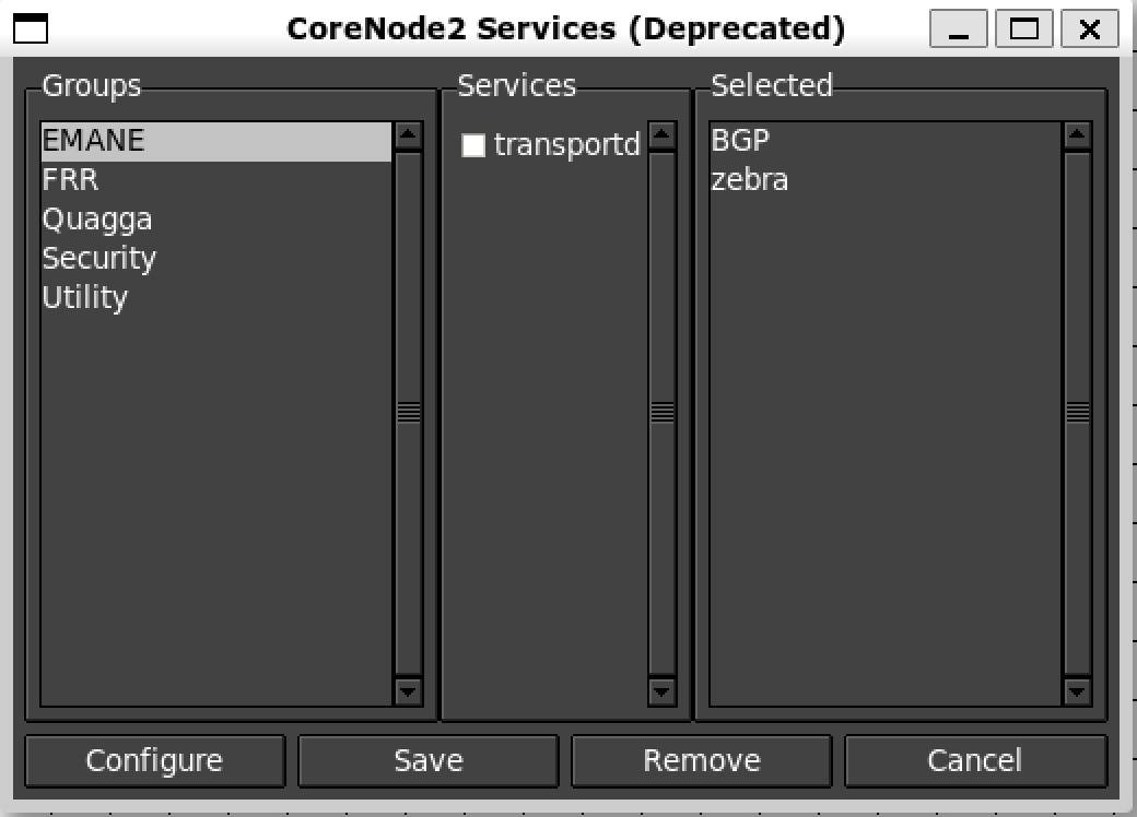 [BUG]incorret configurations for bgp in config services · Issue #684 · coreemu/core · GitHub