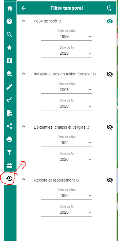 Sur click du filtre dans le menu, pouvoir ouvrir les filtres par défaut · Issue #809 · infra-geo ...