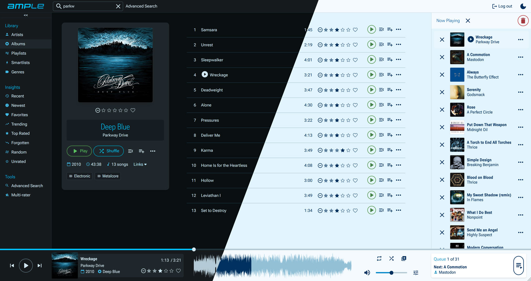 GitHub - mitchray/ample: A simple web browser client for Ampache with music-only libraries