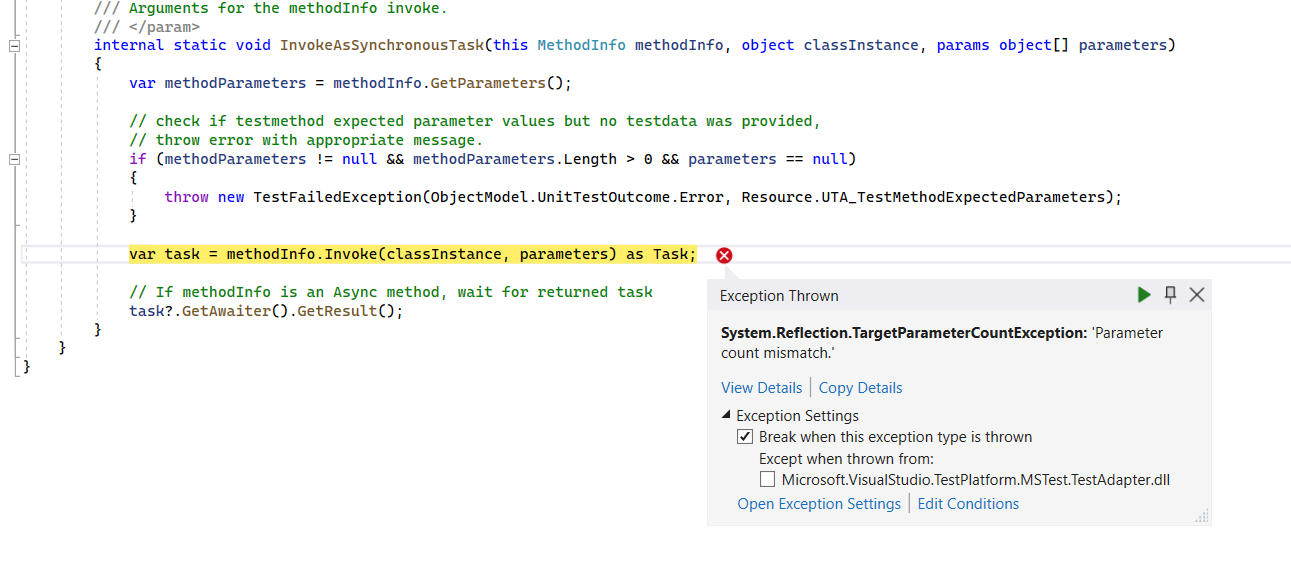 Error message for mismatched data driven tests is unhelpful · Issue ...