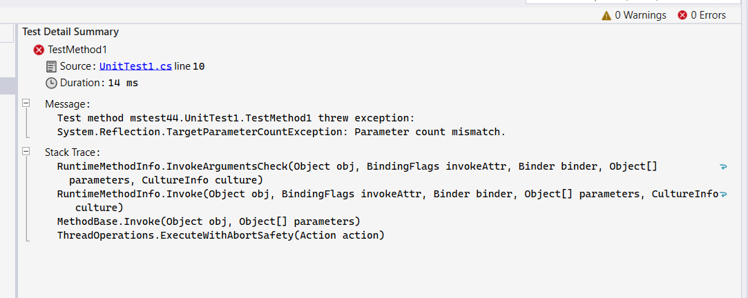 Error message for mismatched data driven tests is unhelpful · Issue ...