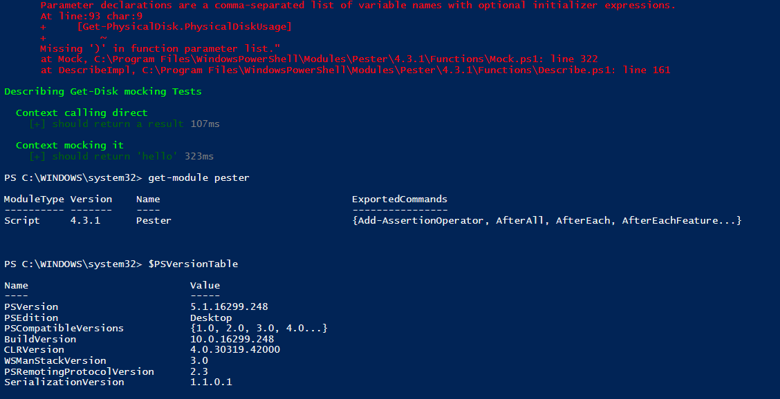 Mocking Get Physicaldisk Fails · Issue 980 · Pesterpester · Github