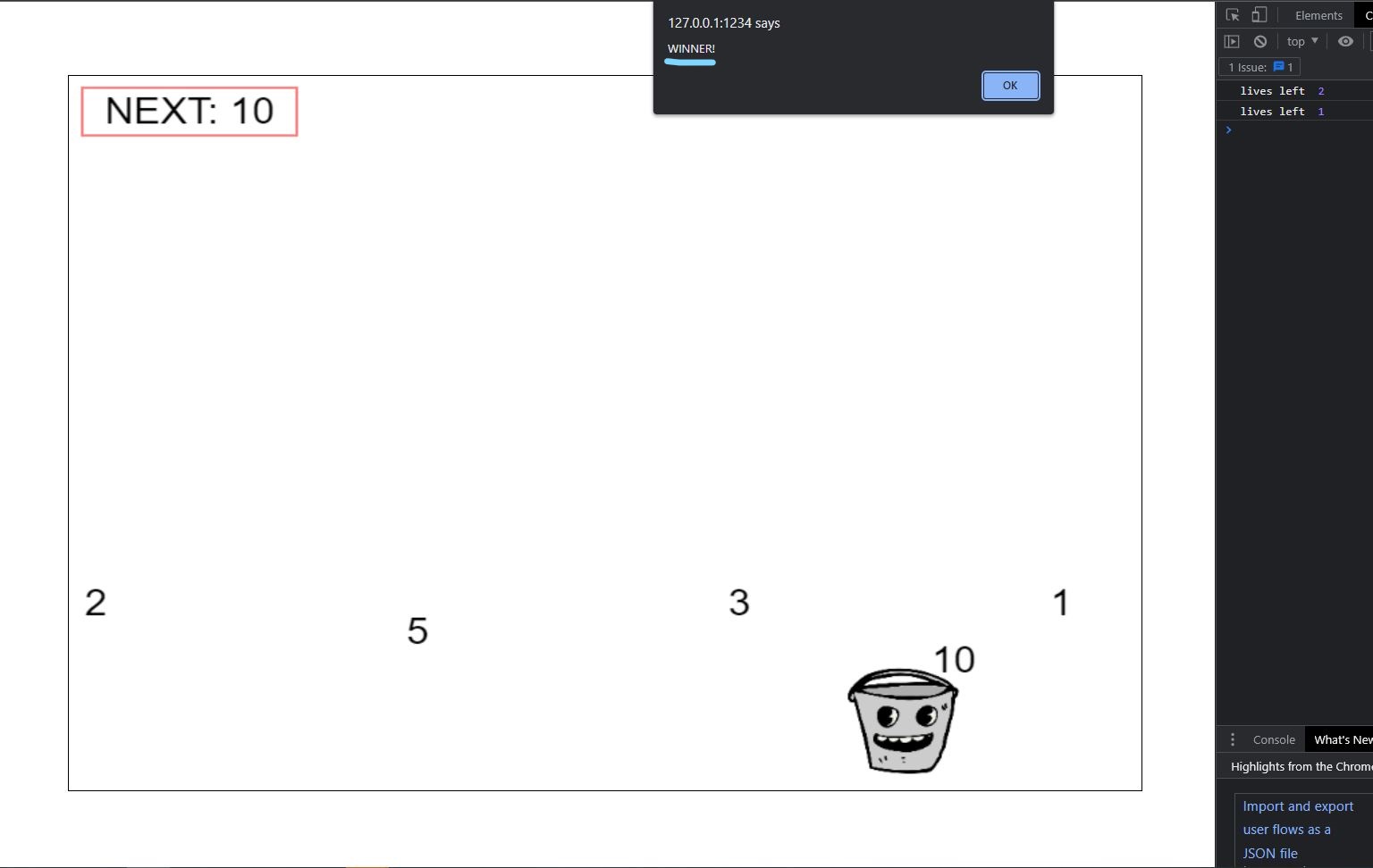 falling-numbers-game - Codesandbox