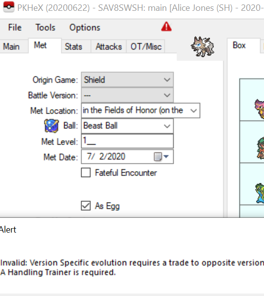 Lycanroc (SwSh) Evolution · Issue #2924 · kwsch/PKHeX · GitHub