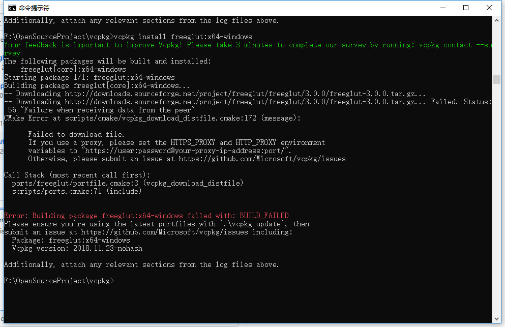 Downloading freeglut failed · Issue #5861 · microsoft/vcpkg · GitHub