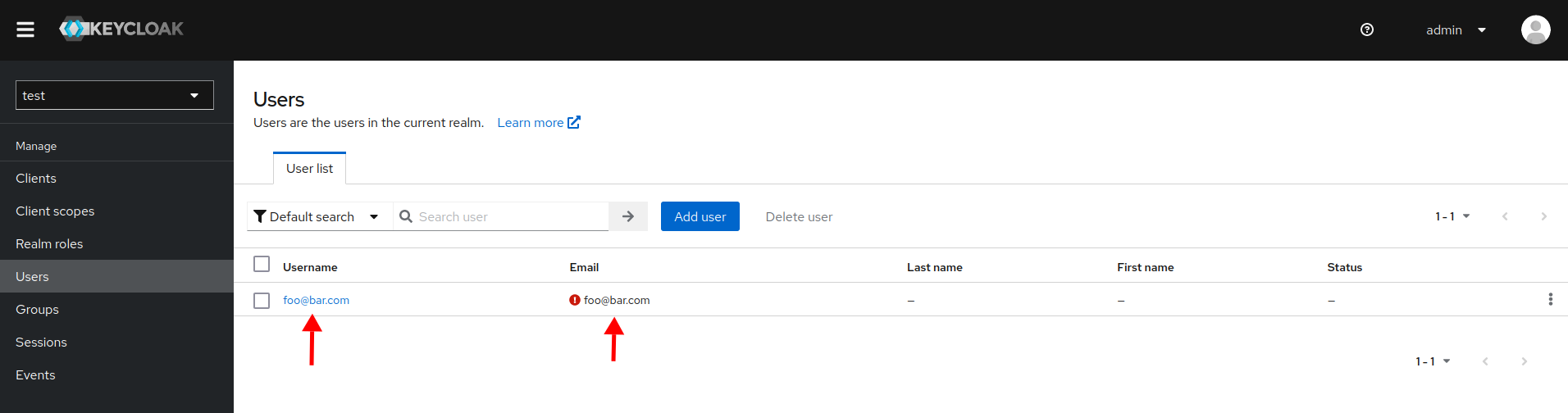 [Regression] keycloak 22 - enabling "Email as username" breaks "Create user" via Administration ...