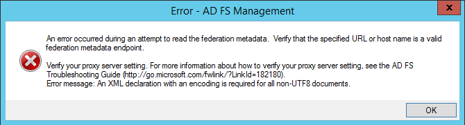 OneLogin Metadata load in ADFS (Windows 2012) fails · Issue #144 · SAML-Toolkits/java-saml · GitHub