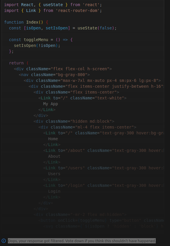 Oops, your response got filtered · community · Discussion #56134 · GitHub