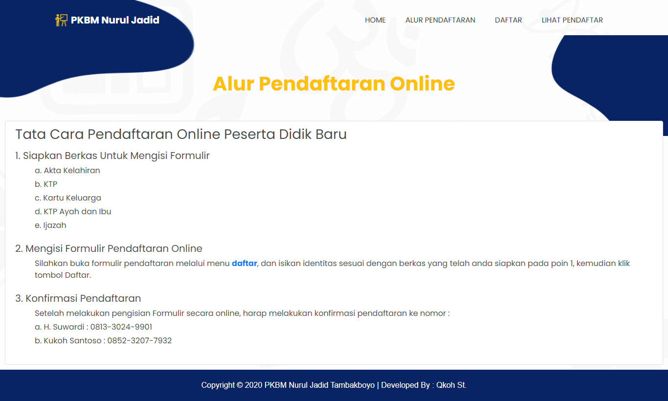 GitHub - qkohst/ppdb_pkbm: Sistem ini dibuat dengan framework laravel ...