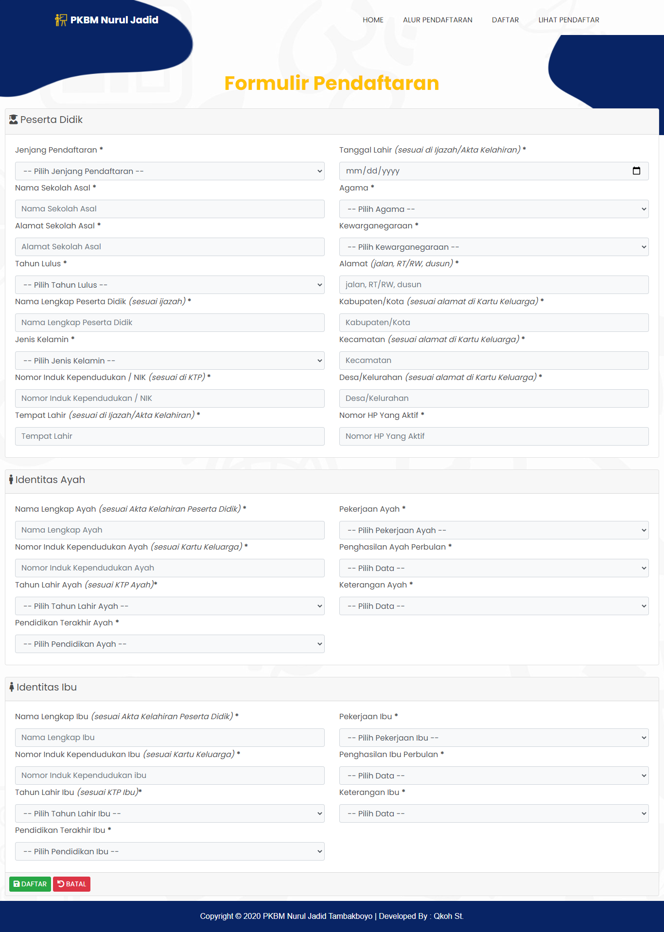 GitHub - qkohst/ppdb_pkbm: Sistem ini dibuat dengan framework laravel ...