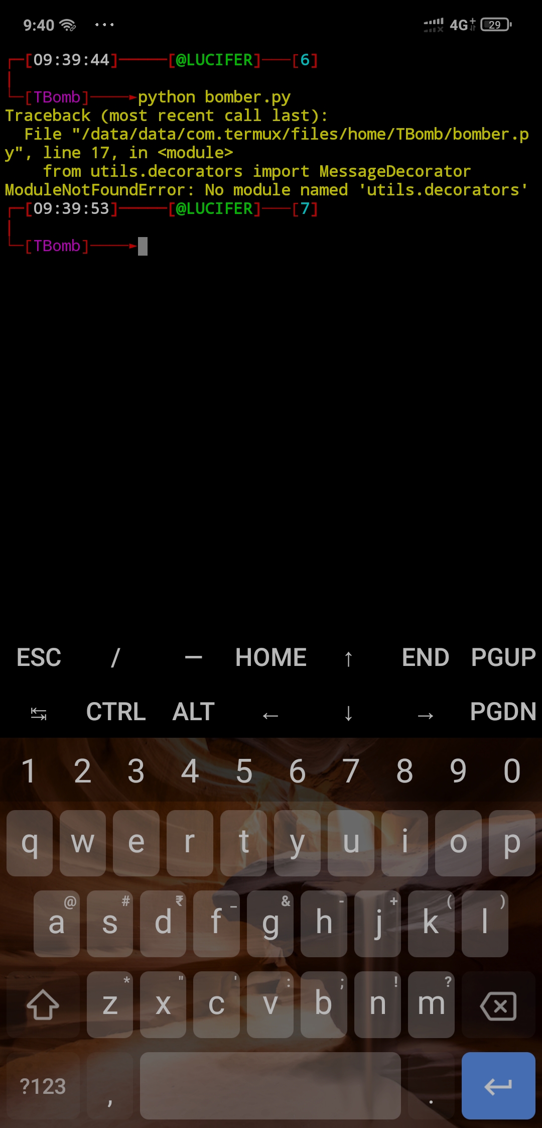 TBomb is not working on Termux app!! · Issue #271 · TheSpeedX/TBomb · GitHub