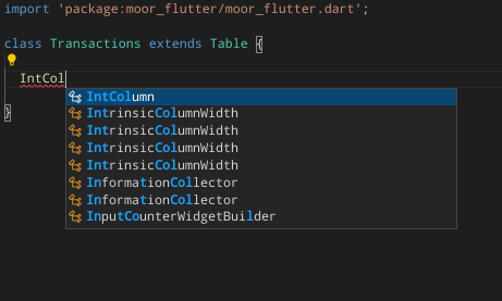 code suggestion for moor_flutter package aint working · Issue #1580 · simolus3/drift · GitHub
